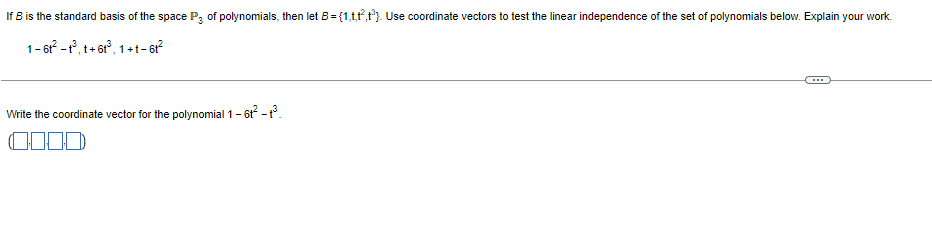 Solved If B is the standard basis of the space P3 of | Chegg.com