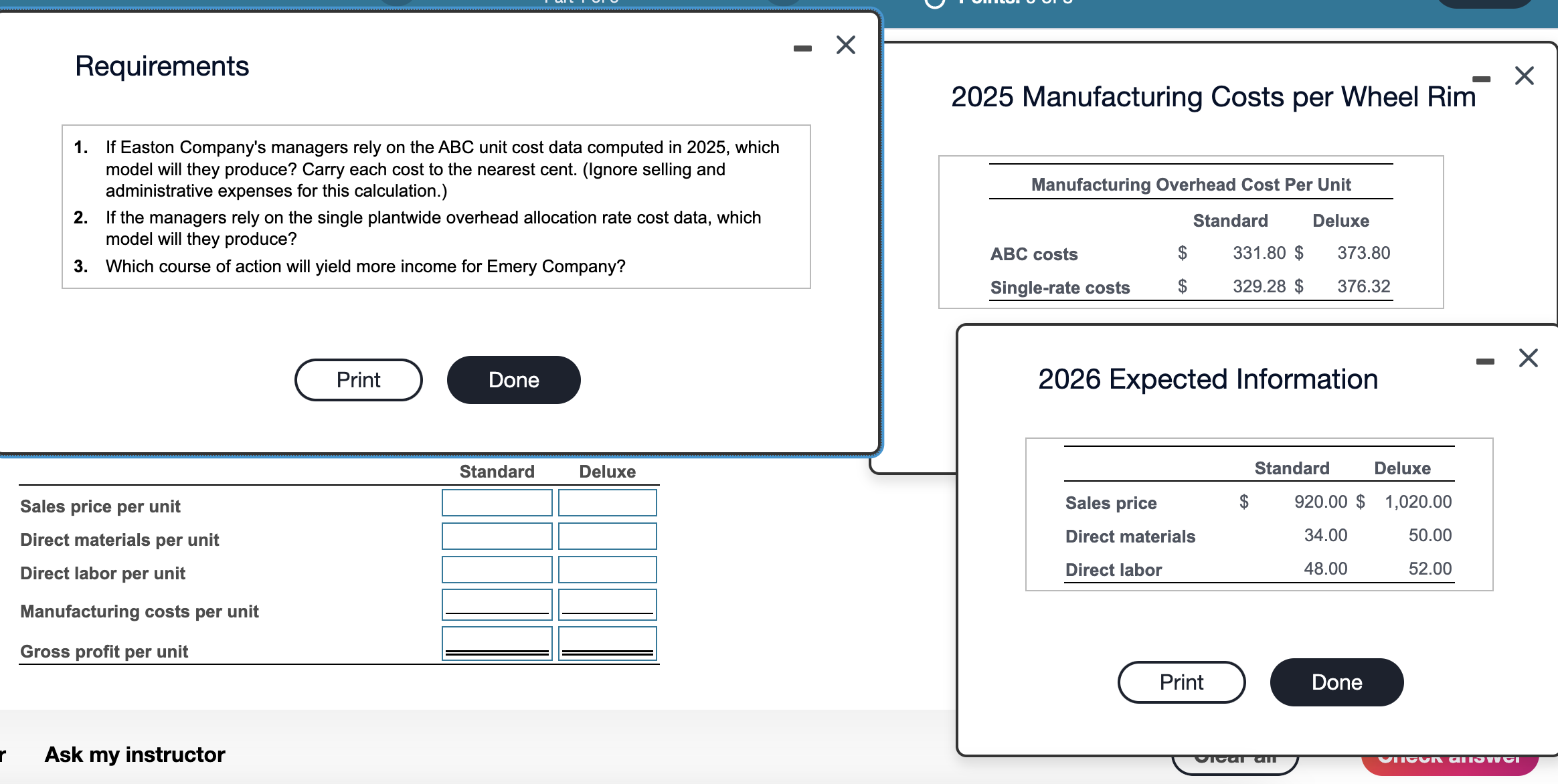Solved PLEASE ANSWER ALL REQUIREMENTS. NEED IT | Chegg.com