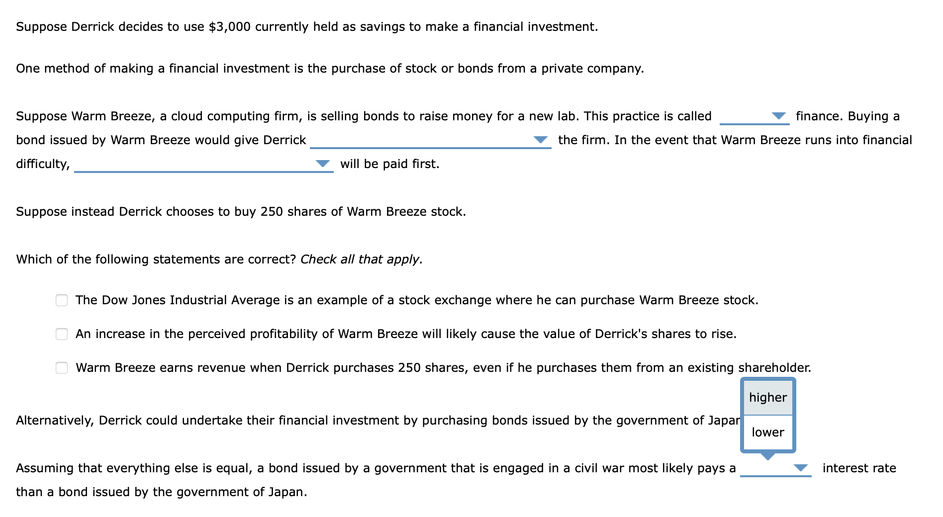 Solved 1. Financial institutions in the U.S. economy Suppose | Chegg.com