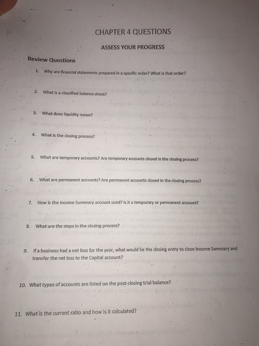 Solved CHAPTER 3 QUESTIONS ASSESS YOUR PROGRESS Review | Chegg.com