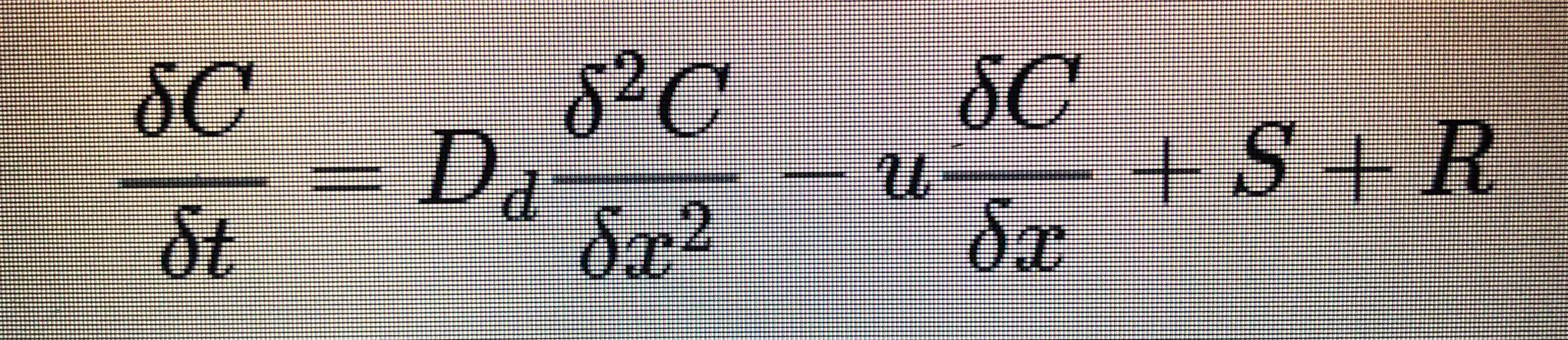 The advection-dispersion reaction equation for | Chegg.com