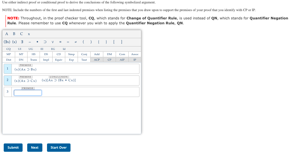 Solved Use either indirect proof or conditional proof to | Chegg.com