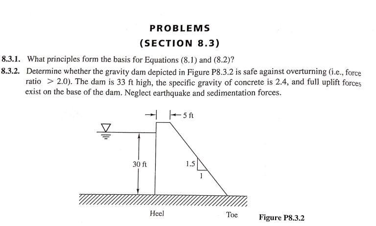 Solved 3.6. Determine the foundation pressure at the heel | Chegg.com