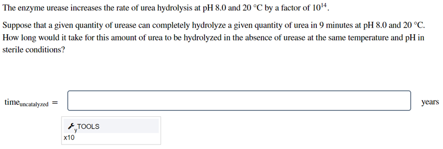 Solved The enzyme urease increases the rate of urea | Chegg.com
