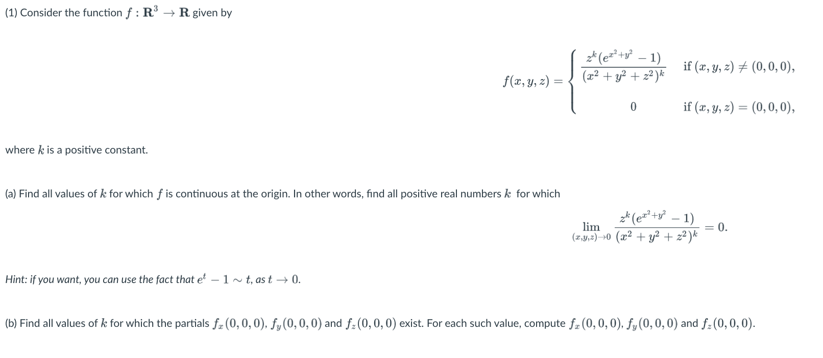 Solved 1 Consider The Function Fr3→r Given By 