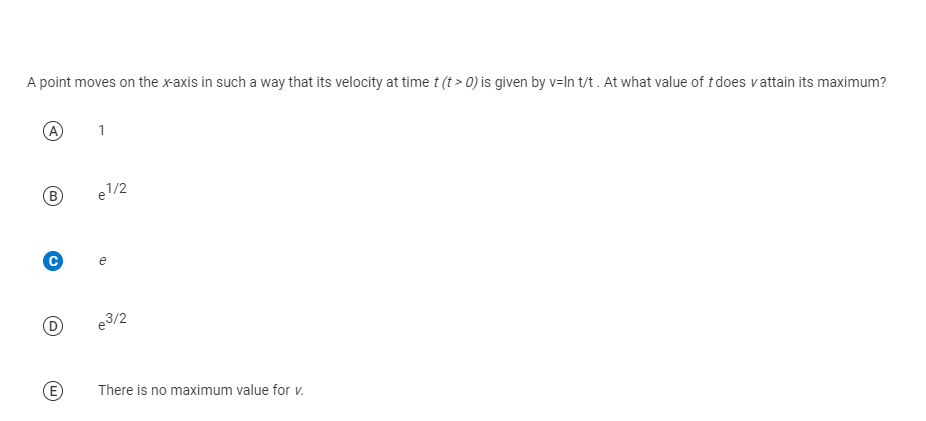 Solved A point moves on the x-axis in such a way that its | Chegg.com