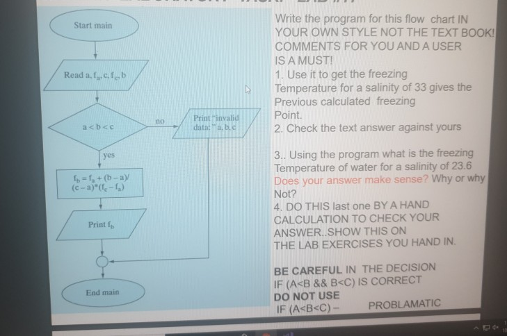 Solved Start main Read a... fb Write the program for this | Chegg.com