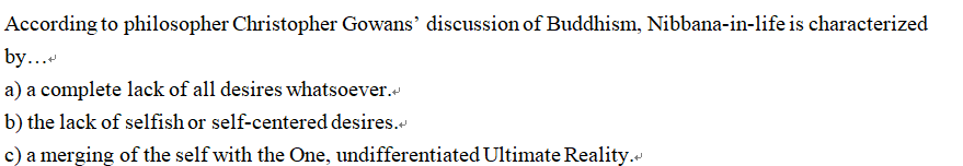 Solved According to philosopher Christopher Gowans' | Chegg.com