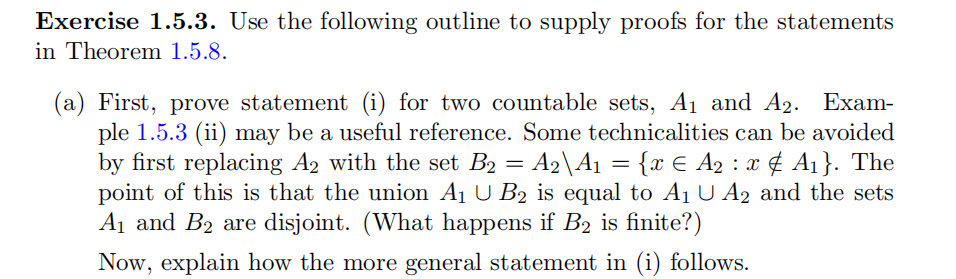 Solved Theorem 1.5.8. (i) If A1, A2, ... Am are each | Chegg.com