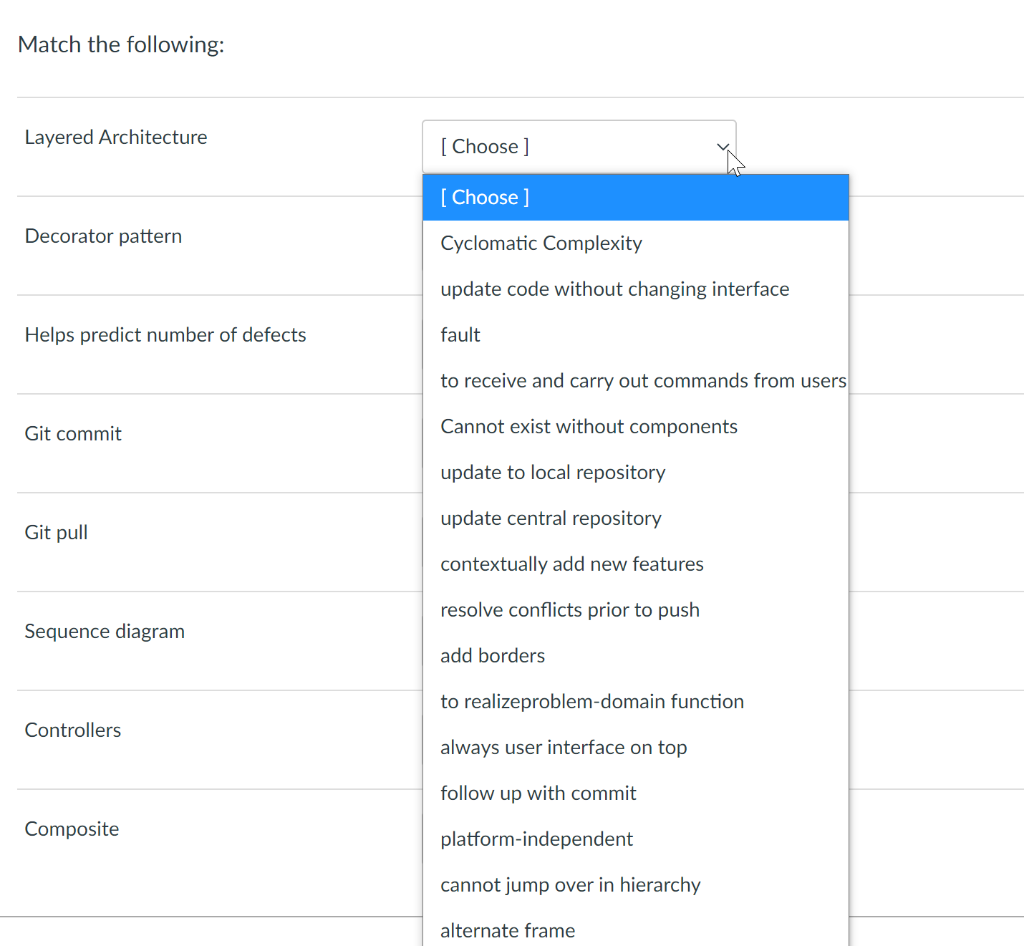 Solved Match the following: Layered Architecture [ Choose ] | Chegg.com