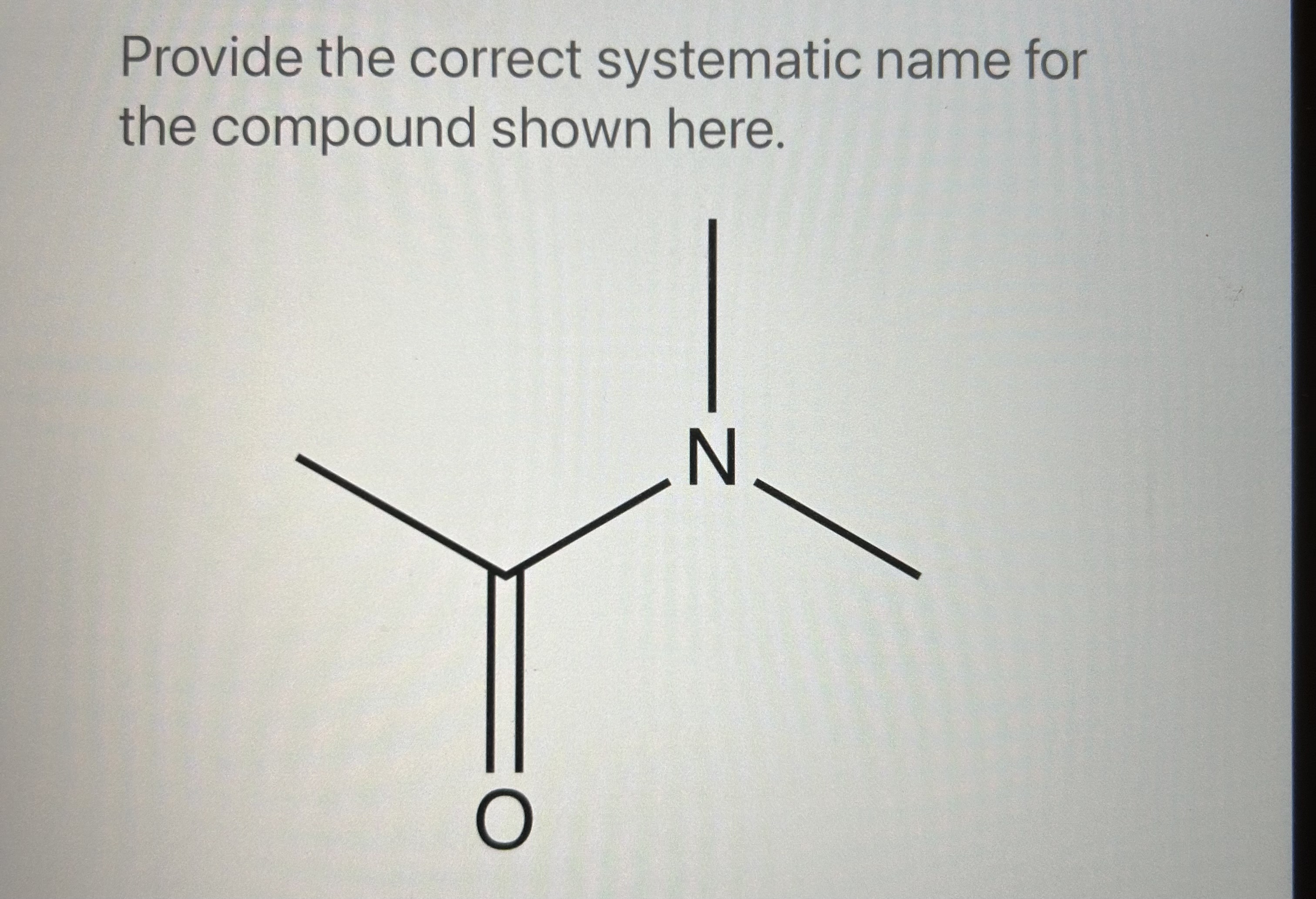 Solved Provide the correct systematic name for the compound | Chegg.com