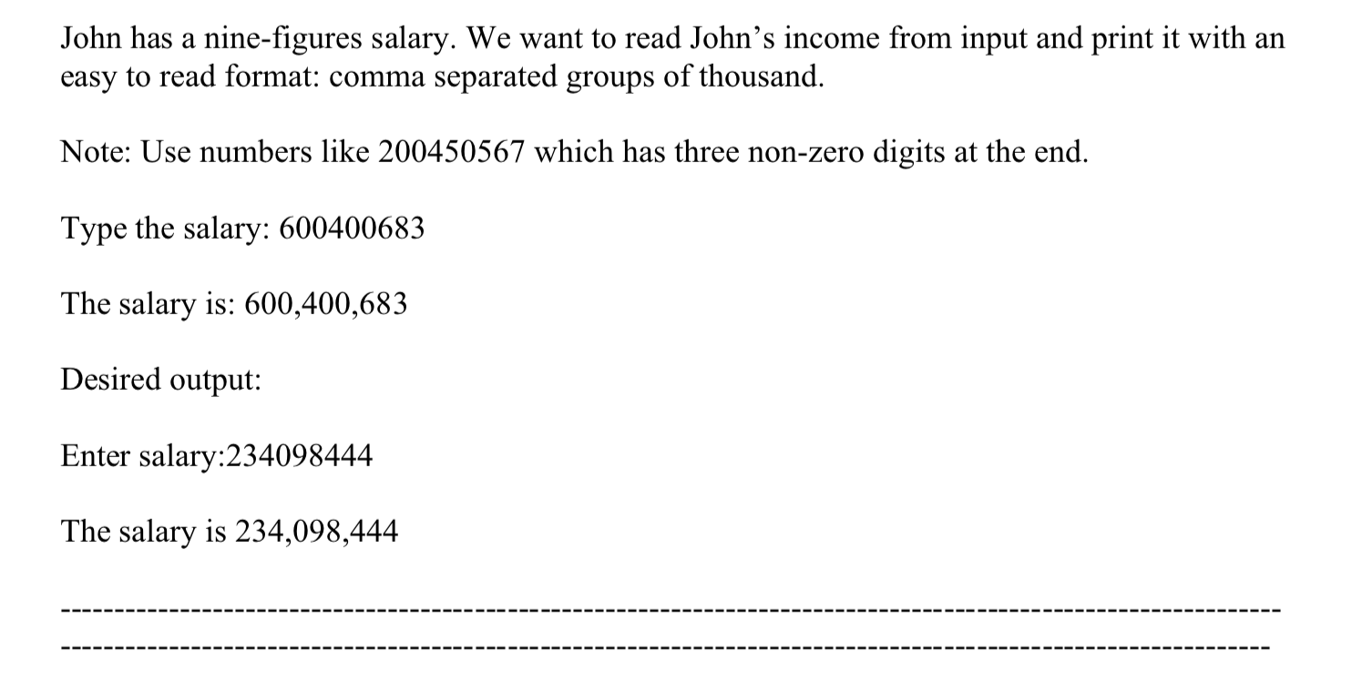 Solved John has a nine-figures salary. We want to read | Chegg.com