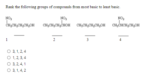 Solved Rank the following groups of compounds from most | Chegg.com