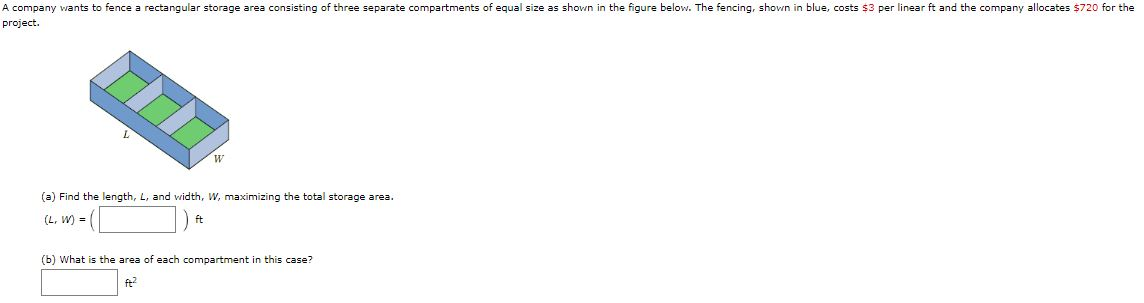 Solved A company wants to fence a rectangular storage area | Chegg.com