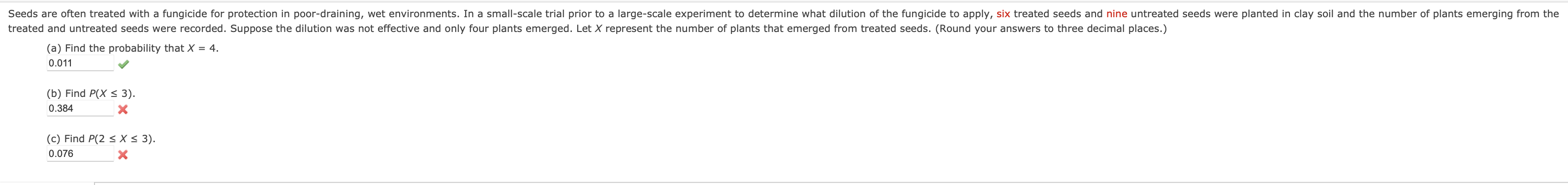 Solved Evaluate these probabilities. (Round your answers to | Chegg.com