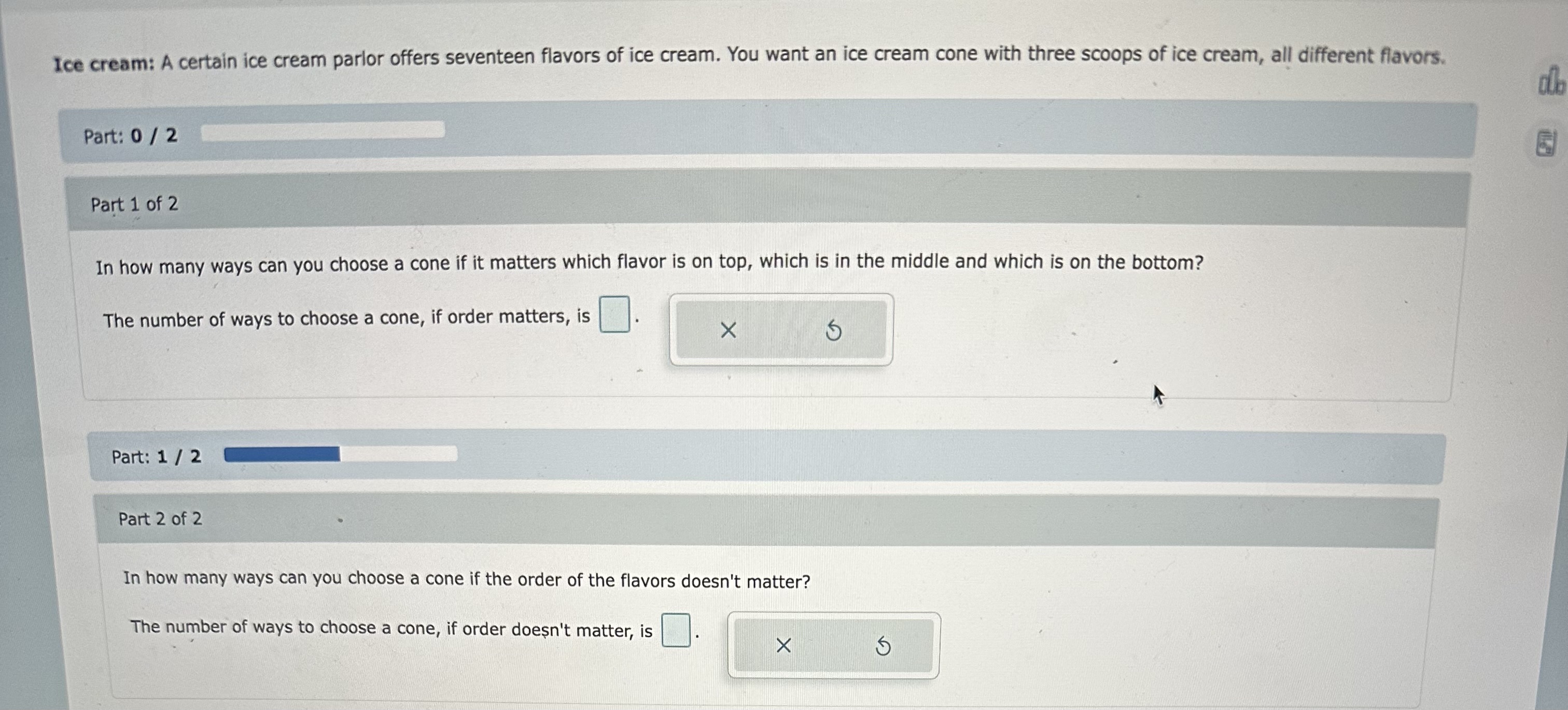 Solved ce cream: A certain ice cream parlor offers seventeen | Chegg.com