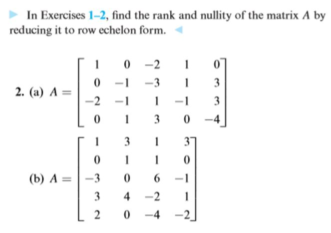 Solved I need help with these 2 linear algebra problems. For | Chegg.com