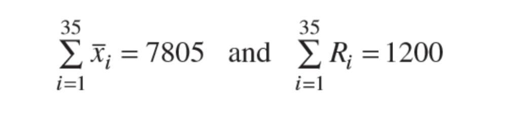Solved Control charts for X and R are maintained for an | Chegg.com