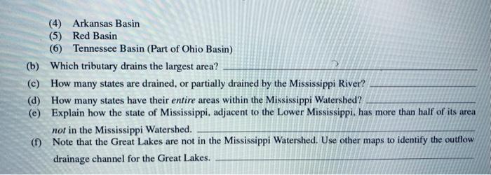 Solved X-1 The Mississippi Basin The Mississippi Basin, or | Chegg.com