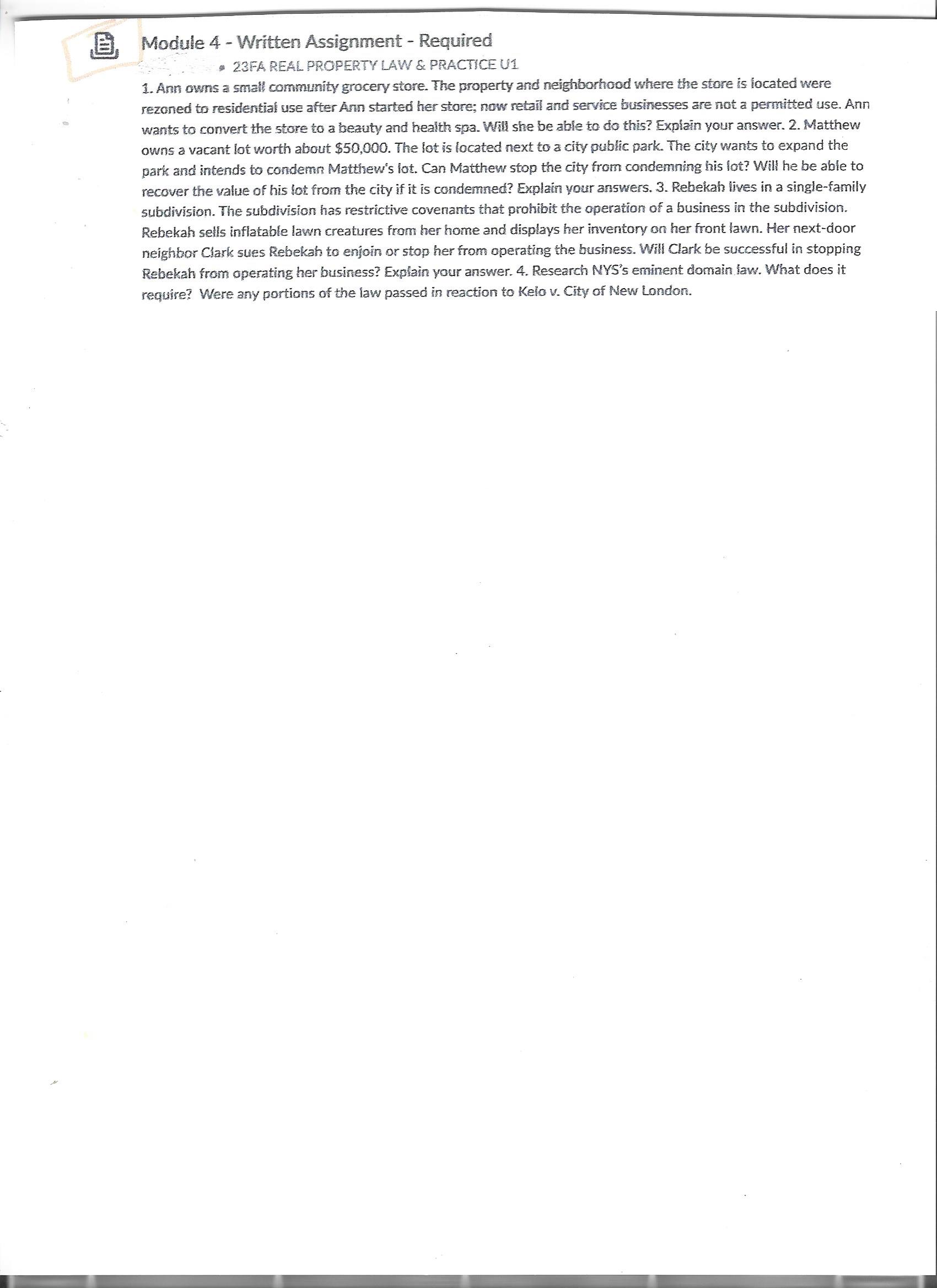 Solved Module 4 - Written Assignment - Required - 23FA REAL | Chegg.com