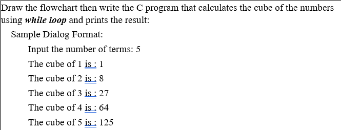 Solved Draw the flowchart then write the C program that | Chegg.com