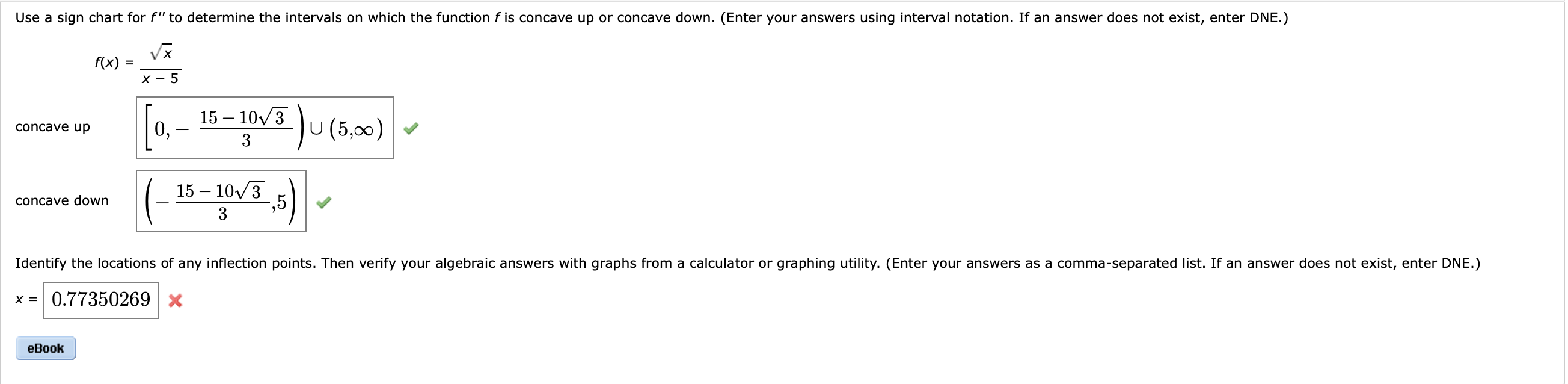 Solved Use a sign chart for f" to determine the intervals on | Chegg.com