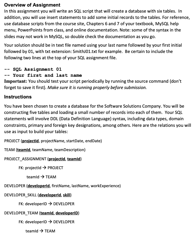 Solved Overview of Assignment In this assignment you will | Chegg.com