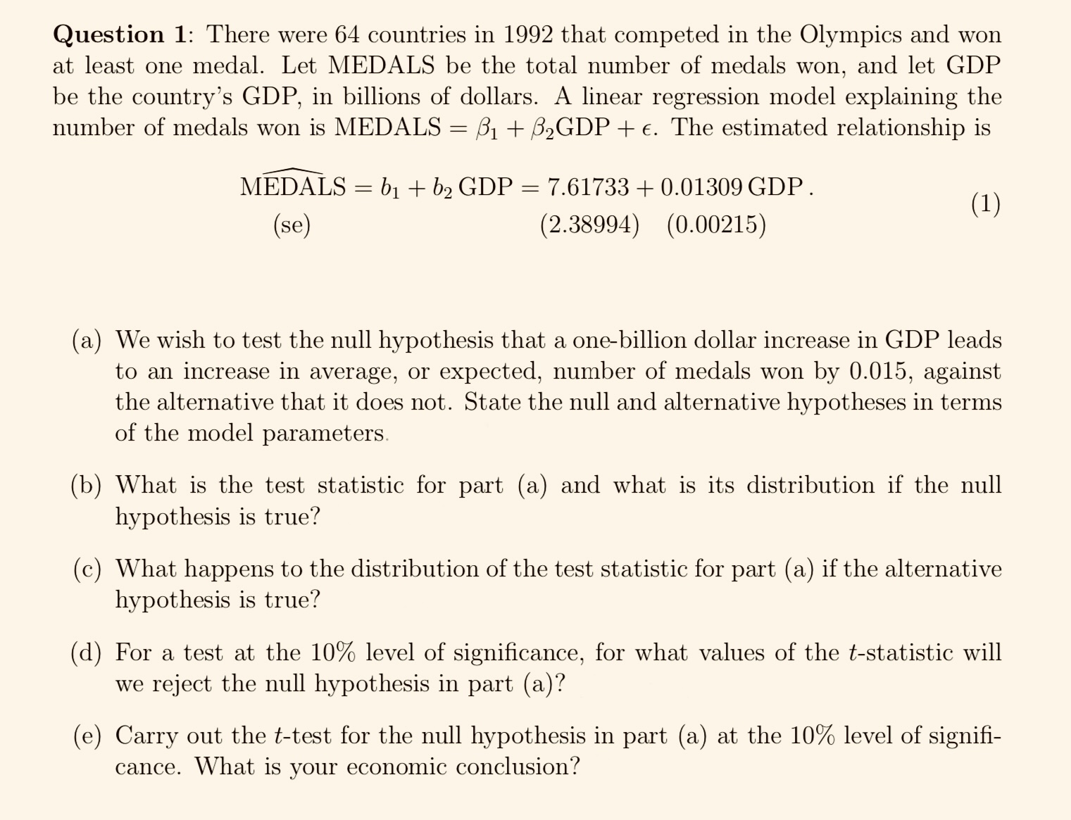Question 1: There were 64 countries in 1992 that | Chegg.com