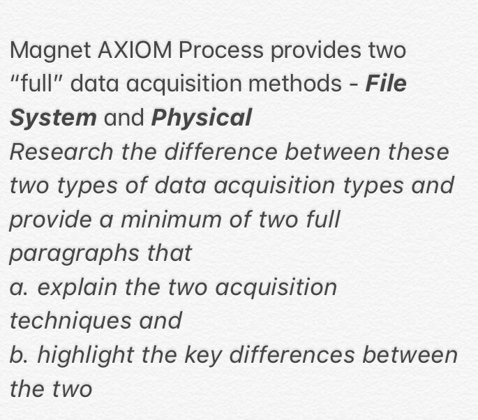 Solved Magnet AXIOM Process provides two "full" data | Chegg.com