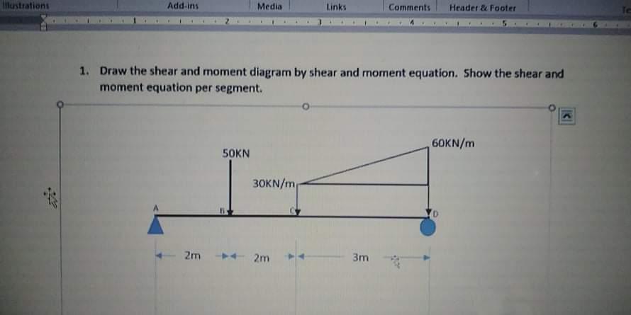Solved illustration Add-ins Media Links Comments Header & | Chegg.com