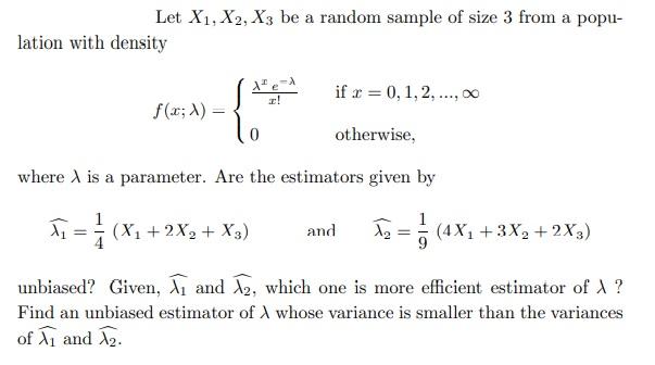 Solved Suppose X1,X2,…,Xn is a random sample from a | Chegg.com