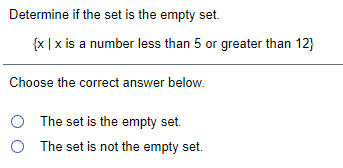 Solved Determine if the set is the empty set. {x | x is a | Chegg.com