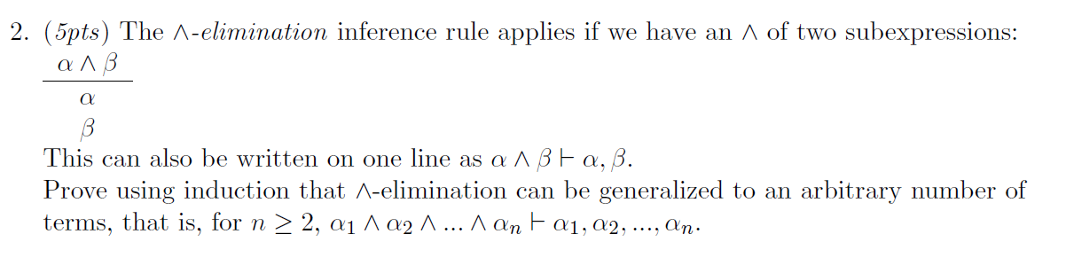 Solved 2. (5pts) The 1-elimination inference rule applies if | Chegg.com