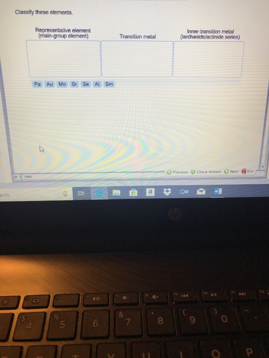 Solved Classify these elements. Representative element | Chegg.com