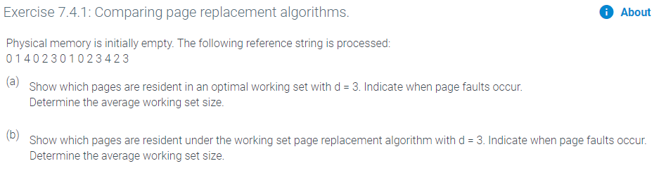 Solved Exercise 7.4.1: Comparing page replacement | Chegg.com