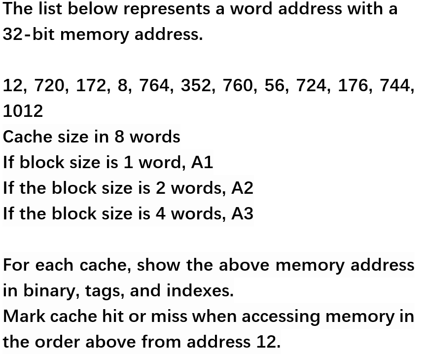 Solved The List Below Represents A Word Address With A 