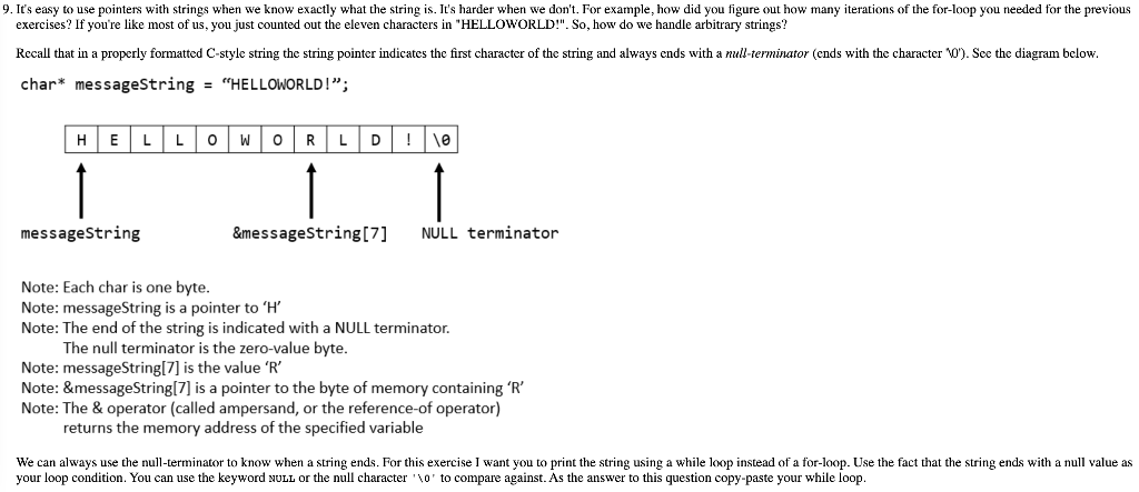 Solved 9. It's easy to use pointers with strings when we | Chegg.com