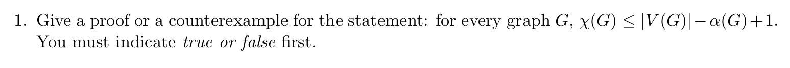Solved 1. Give a proof or a counterexample for the | Chegg.com