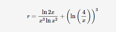 Solved r=ln2xx3lnx2+(ln(4x))3 | Chegg.com