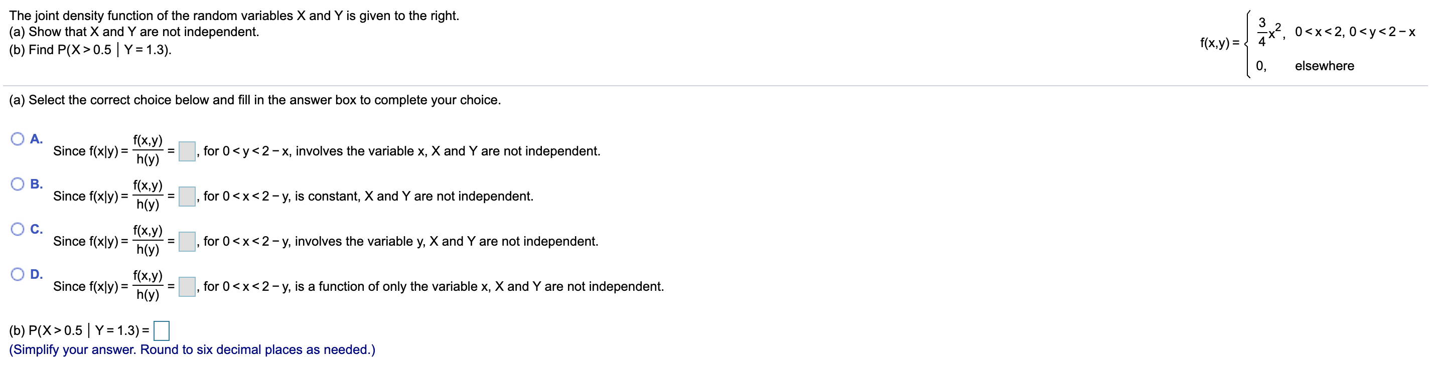 Solved The joint density function of the random variables X | Chegg.com | Chegg.com