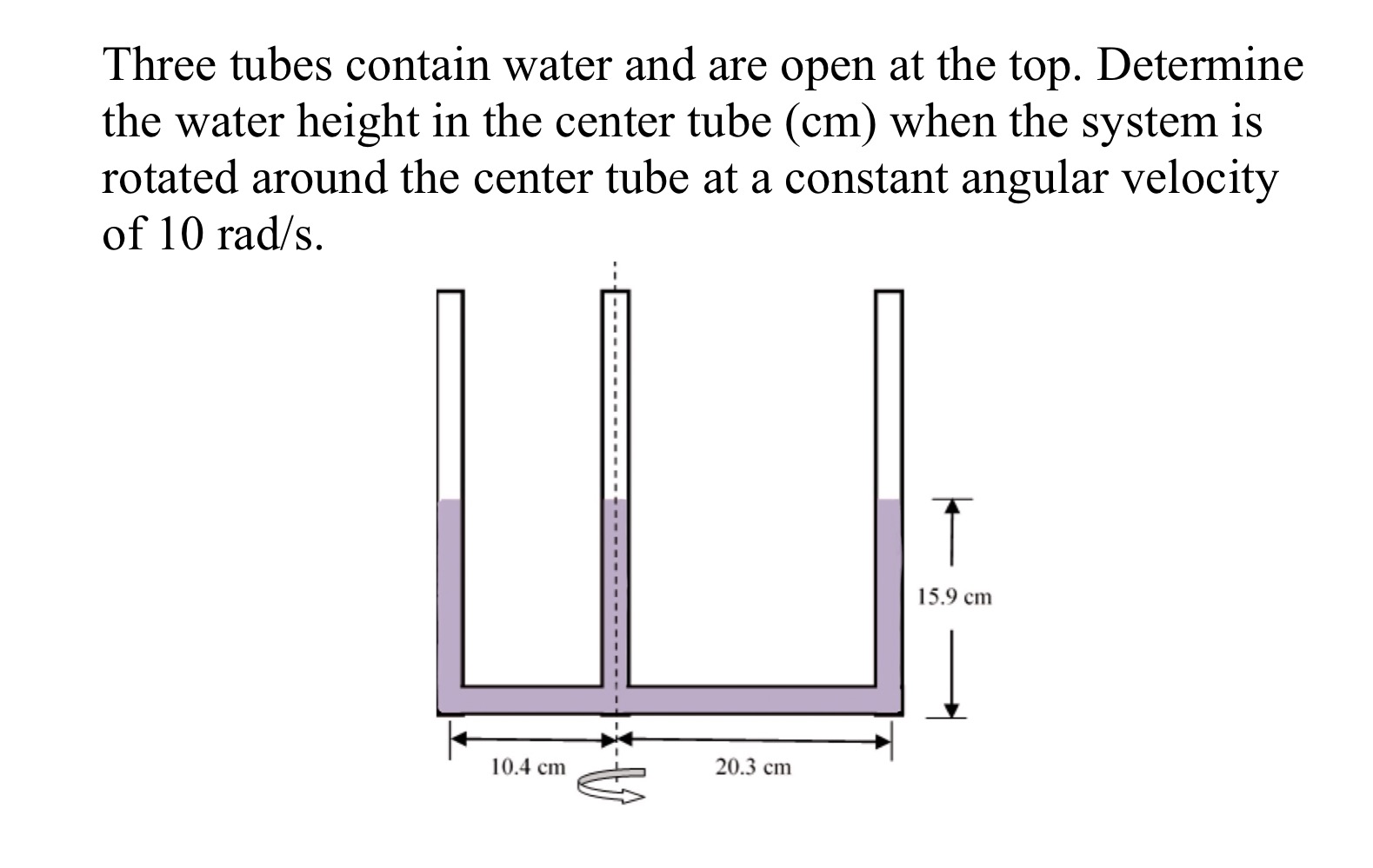 Solved Three tubes contain water and are open at the top. | Chegg.com