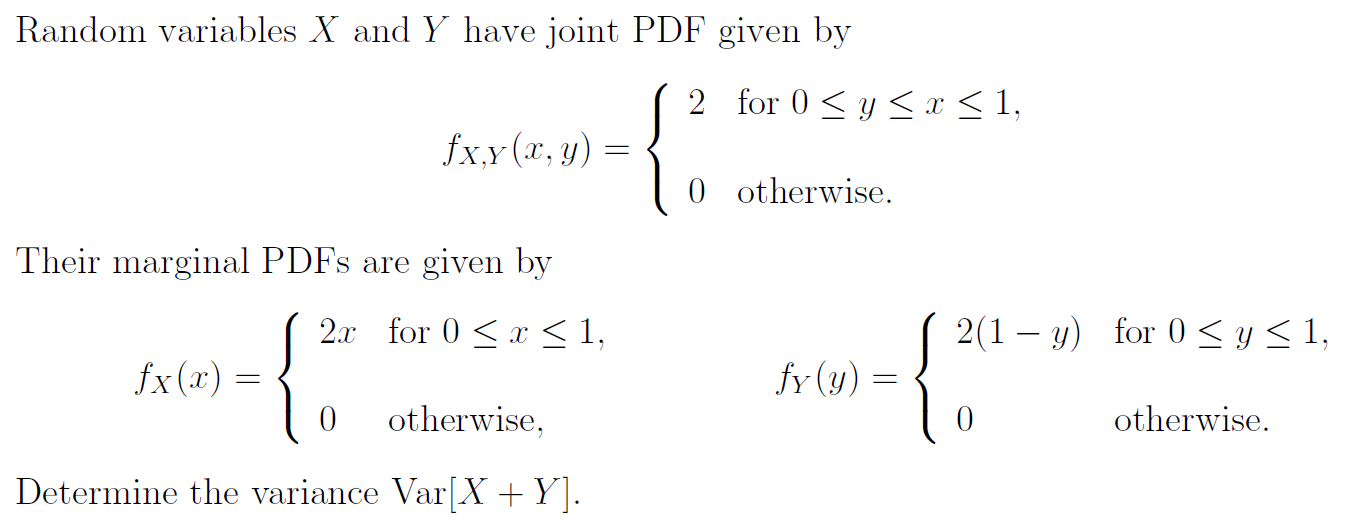 Solved Random variables X and Y have joint PDF given by 2 | Chegg.com