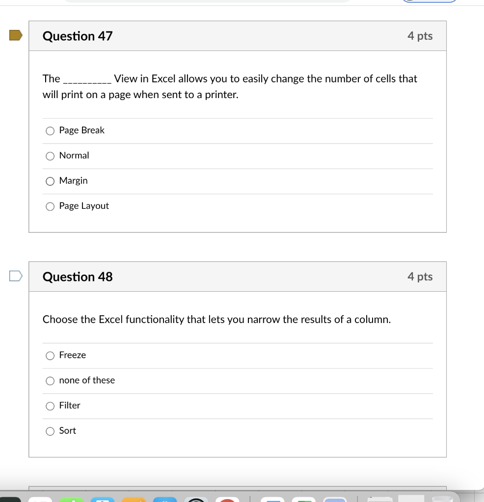 solved-question-47-4-pts-the-view-in-excel-allows-you-to-chegg