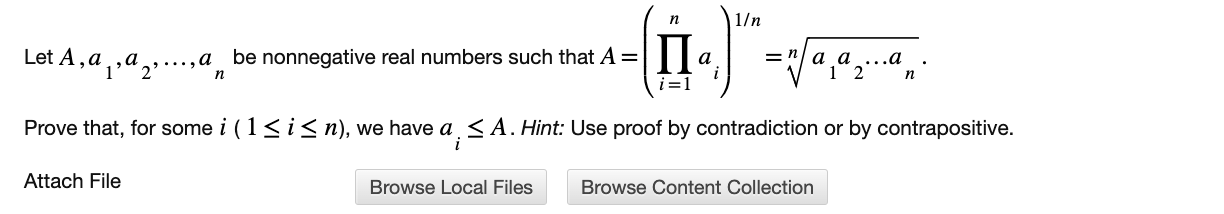 Solved Let A,a1,a2,…,an be nonnegative real numbers such | Chegg.com