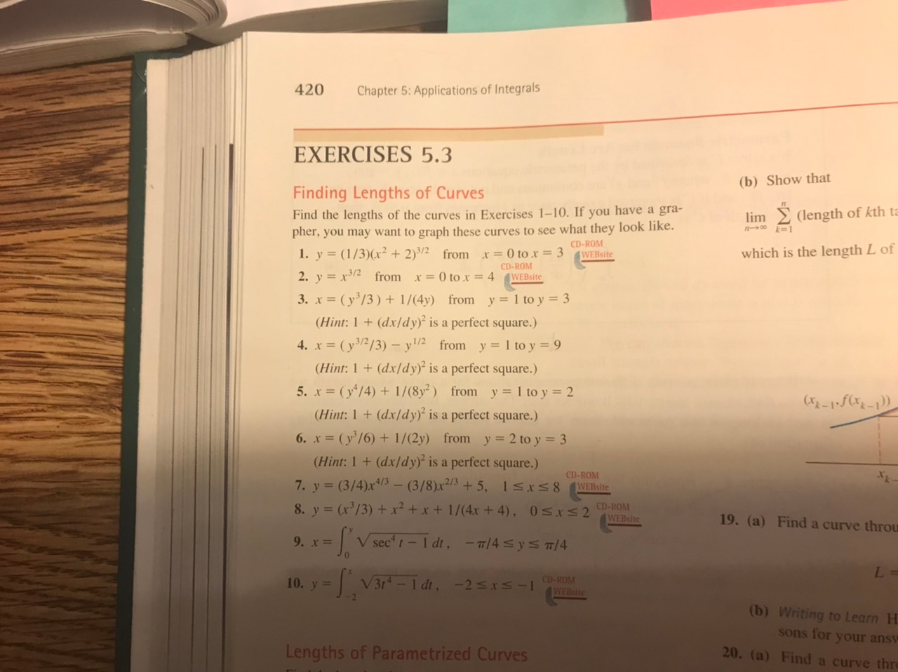 Solved 420 Chapter 5: Applications of Integrals EXERCISES | Chegg.com