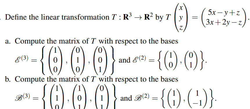 Solved 1. Define the linear operator T:R2→R2 by | Chegg.com