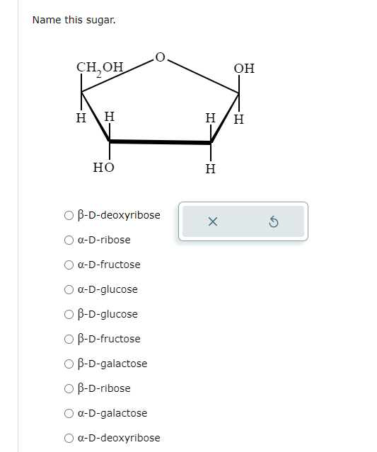 Solved Name this sugar. β-D-deoxyribose α-D-ribose | Chegg.com