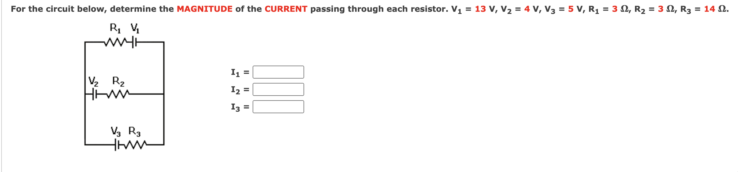 Solved For the circuit below, determine the MAGNITUDE of the | Chegg.com