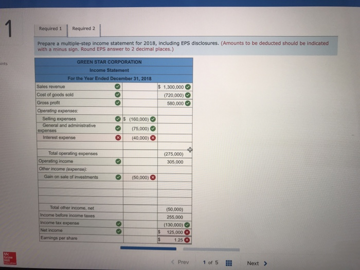 Solved Exercise 4-2 Income statement format; single step and | Chegg.com