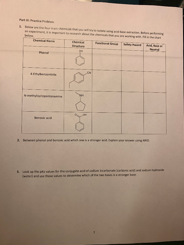 Solved Partill: Practice Problem 1. Below are the four main | Chegg.com